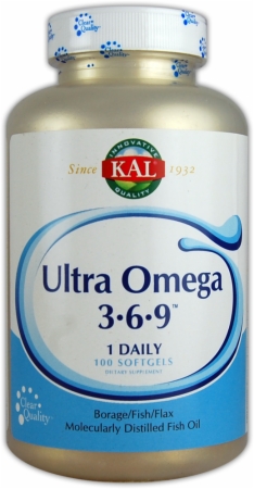 Kal Ultra Omega 3-6-9 – 100 Softgels | Total Supplements
