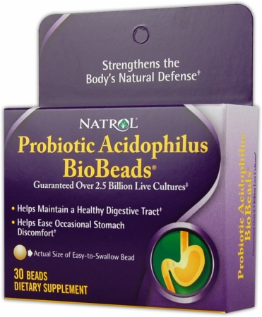 Natrol Probiotic Acidophilus Biobeads – 30 Beads | Total Supplements