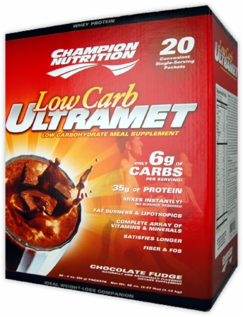 Champion Ultramet Low Carb – 20 Packets – Chocolate Fudge | Leevu