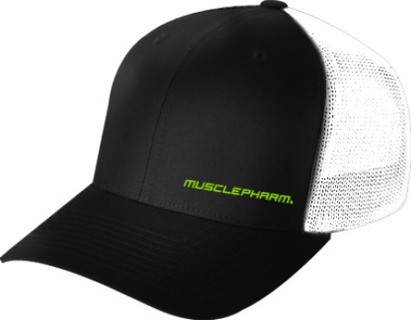 Musclepharm Sportswear Flagship Hat – One Size Fits All – Black White ...